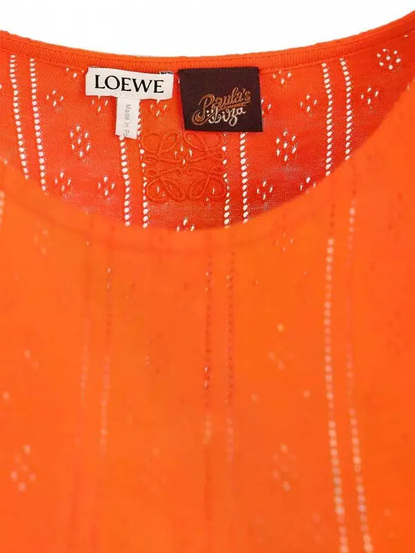 Loewe Jacquard-knit Midi Dress - Orange