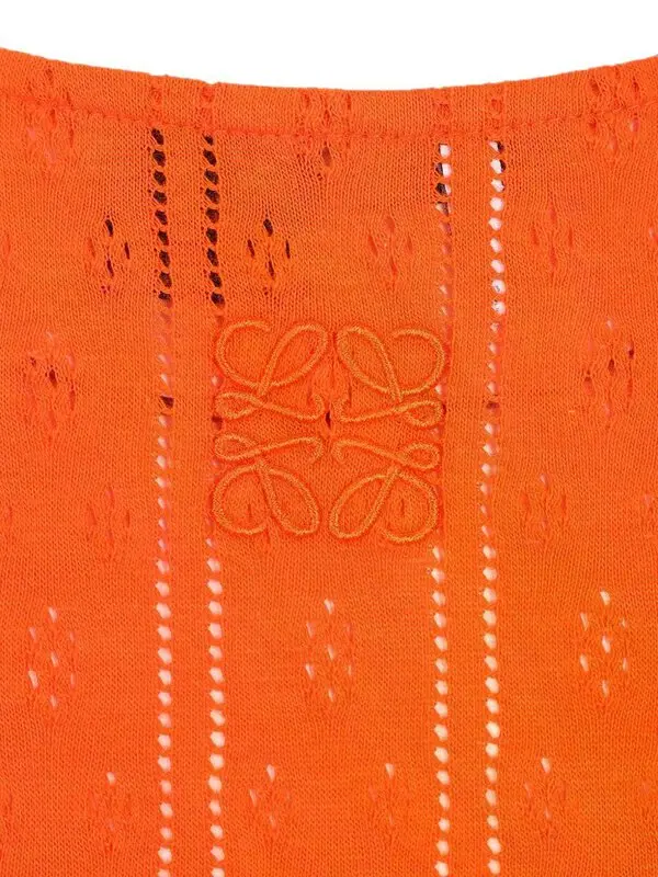 Loewe Jacquard-knit Midi Dress - Orange