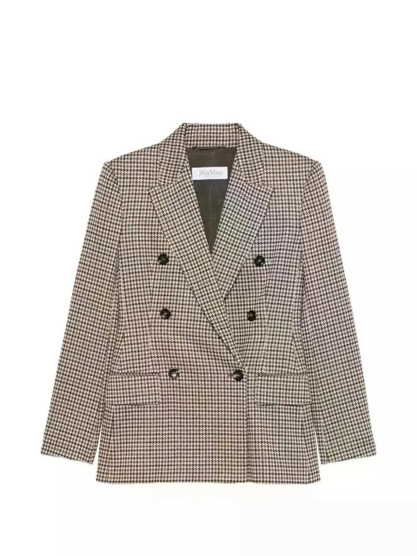 Max Mara Houndstooth Double-breasted Jacket