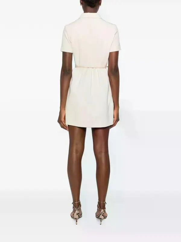 Max Mara Belted Button-front Mini Dress