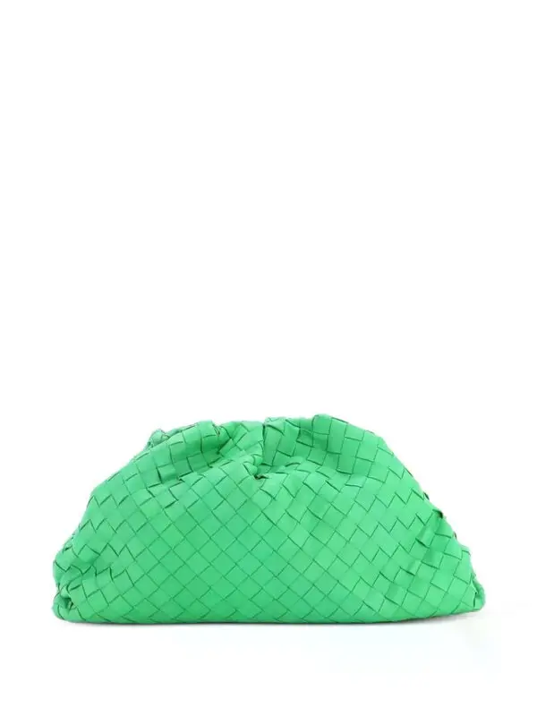 Bottega Veneta The Pouch Intrecciato Nappa Teen Crossbody Bag - Green