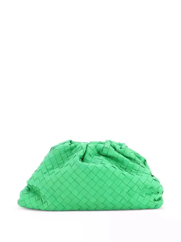 Bottega Veneta The Pouch Intrecciato Nappa Teen Crossbody Bag - Green
