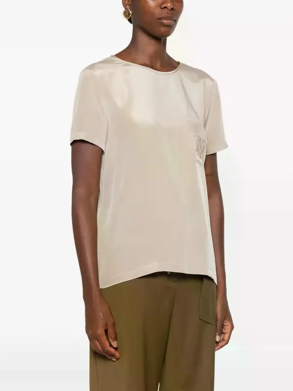 Max Mara Logo Embroidered Pocket T-shirt