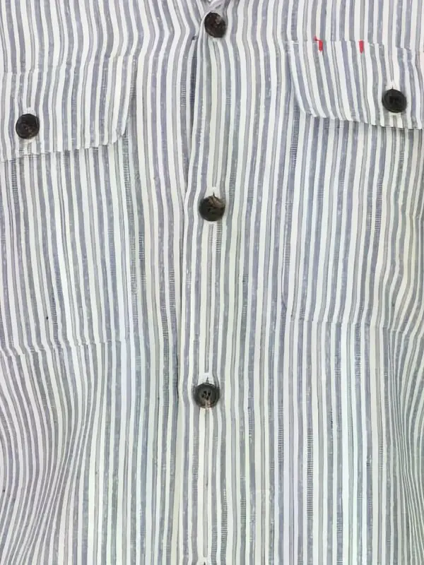 Isaia Striped Short-sleeved Shirt
