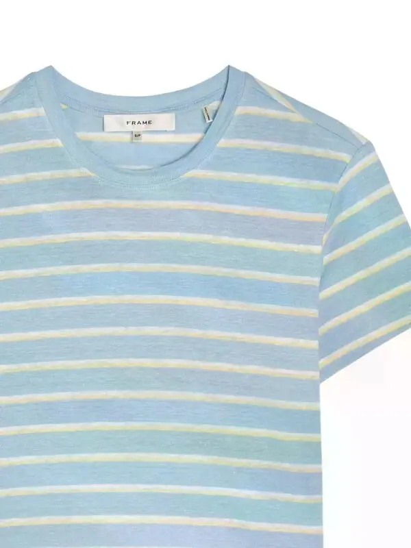 FRAME Striped Linen T-shirt