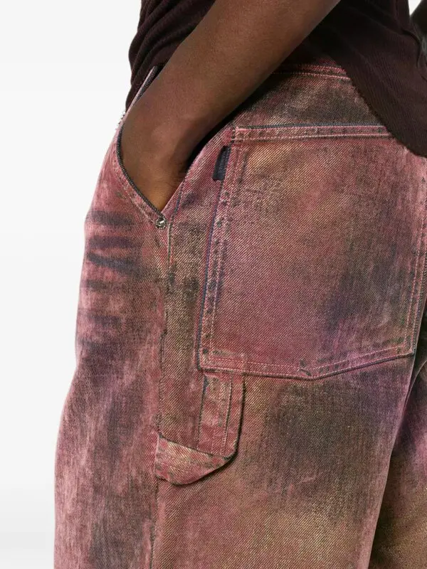 HAIKURE Washed-effect Hammer-loop Jeans