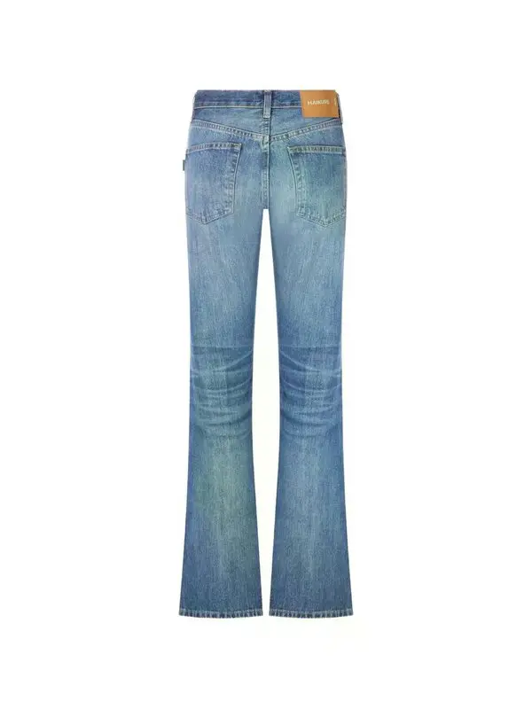 HAIKURE Faded Effect Flared Jeans - Blue