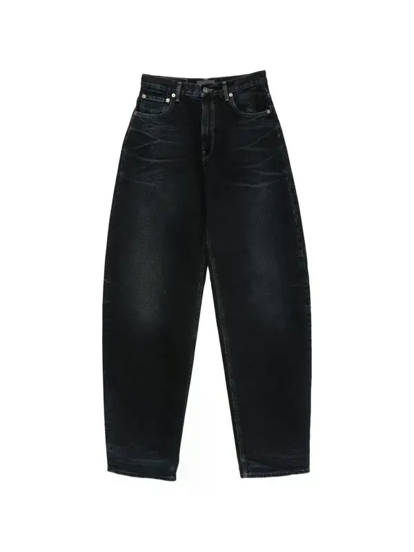 HAIKURE Faded Barrel-leg Jeans - Blue
