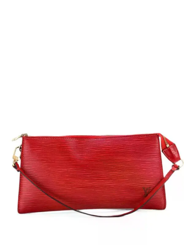 LOUIS VUITTON Pochette Accessoires Epi Leather Clutch Bag - Red