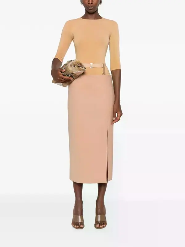 MUGLER Side-slit Midi Skirt