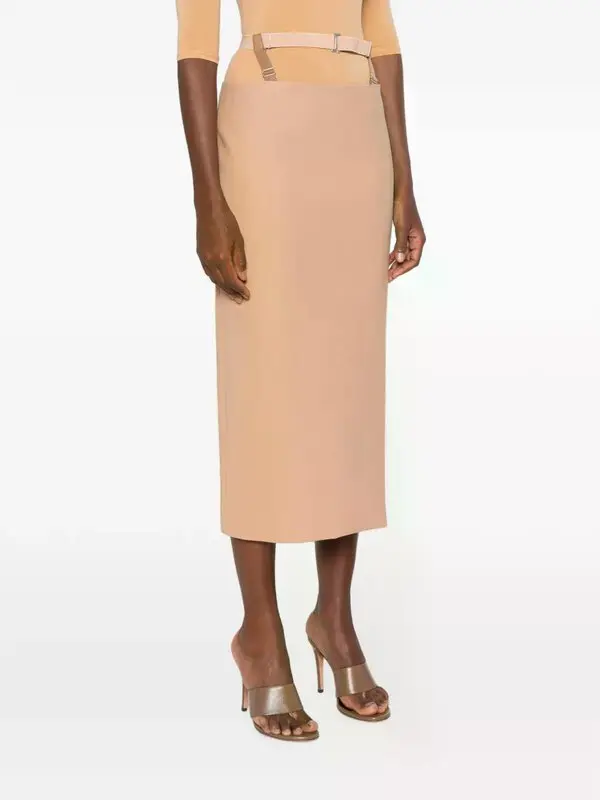 MUGLER Side-slit Midi Skirt