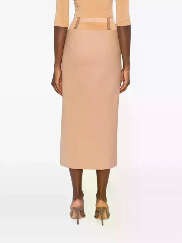 MUGLER Side-slit Midi Skirt