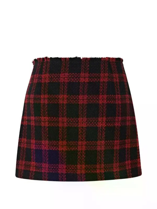Pinko Check Buckle Midi Skirt - Black