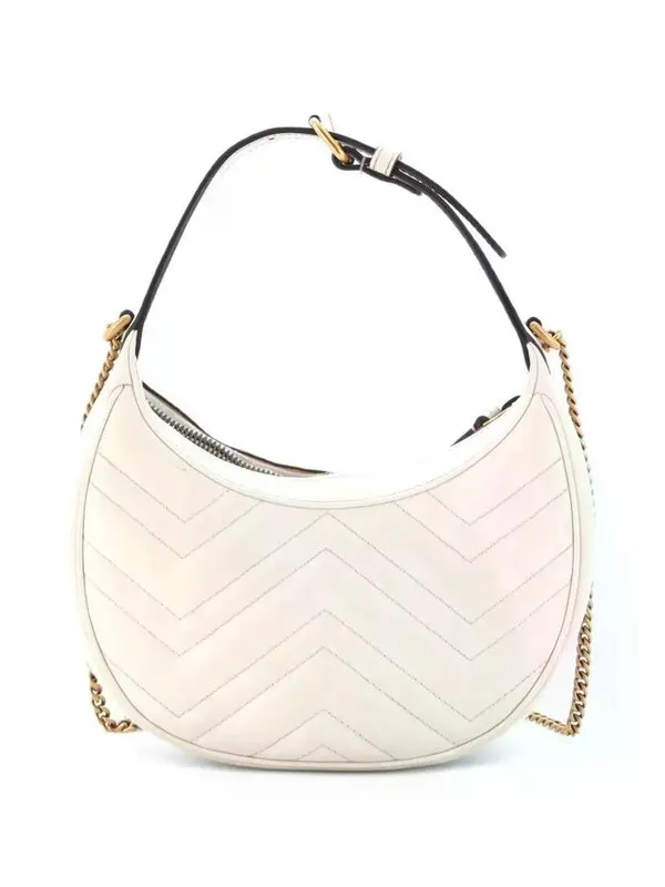 Gucci Gg Marmont Matelassé Leather Mini Hobo Bag - Neutrals