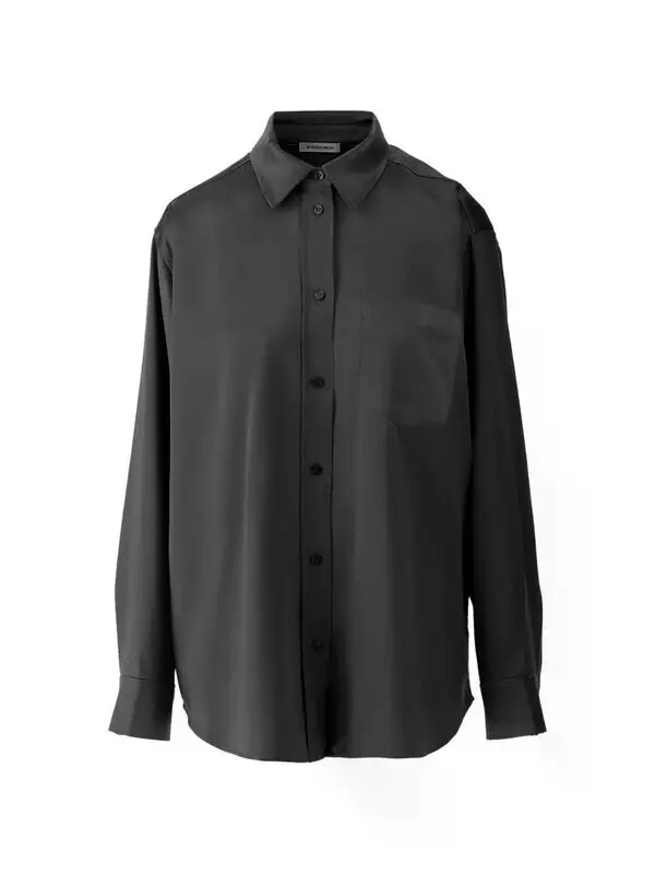 BY MALENE BIRGER Audrey Chest Pocket Shirt - Black