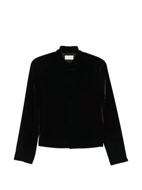 THE ROW Baya Velvet-texture Jacket - Black