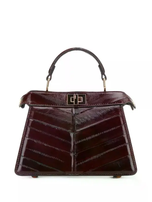 Fendi Petite Peekaboo Iseeu Leather Tote Bag - Brown