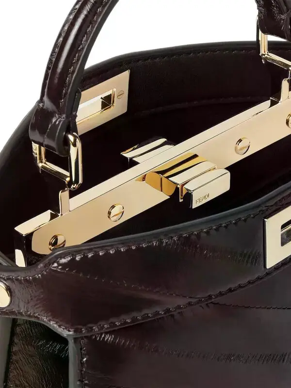 Fendi Petite Peekaboo Iseeu Leather Tote Bag