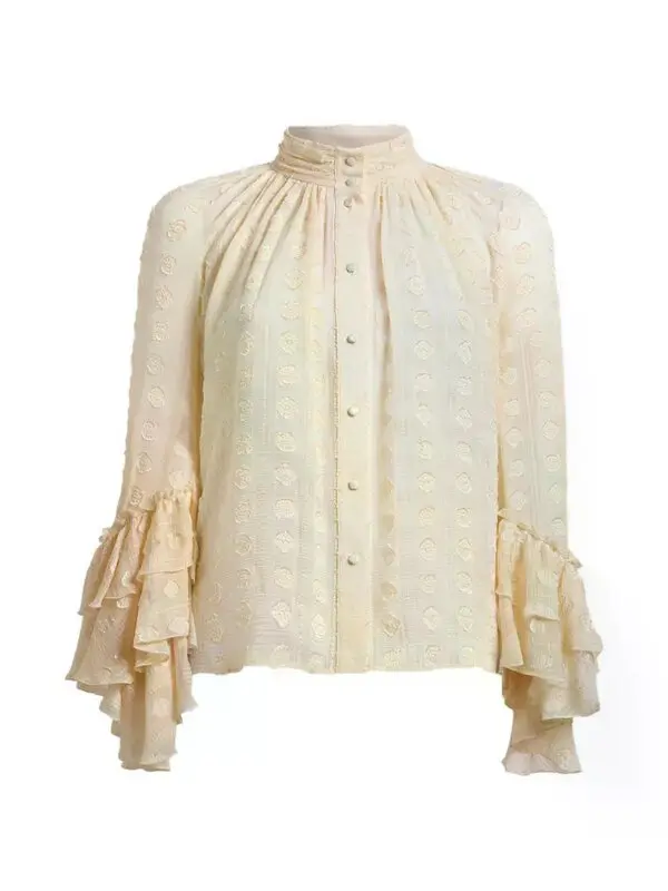 Etro Jacquard Shirt With Fil Coupé Detailing - Neutrals