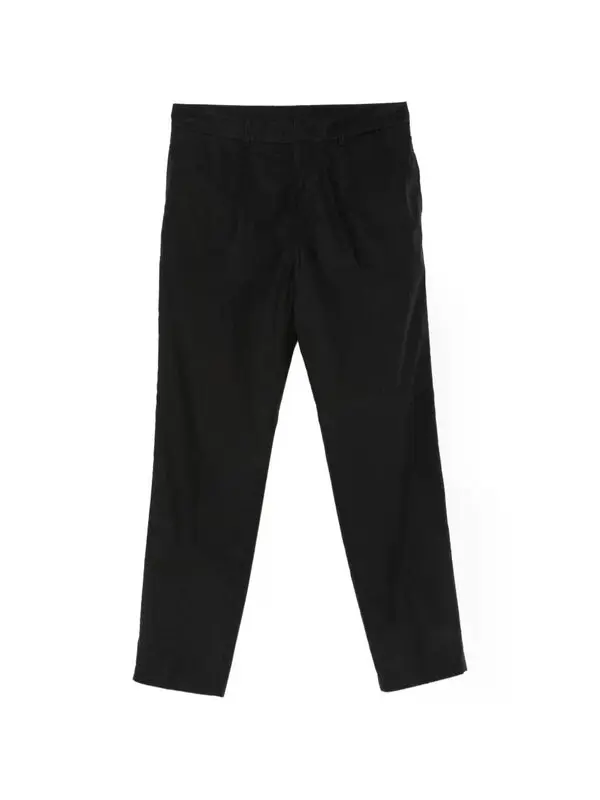 Emporio Armani Straight-leg Pleated Trousers - Black