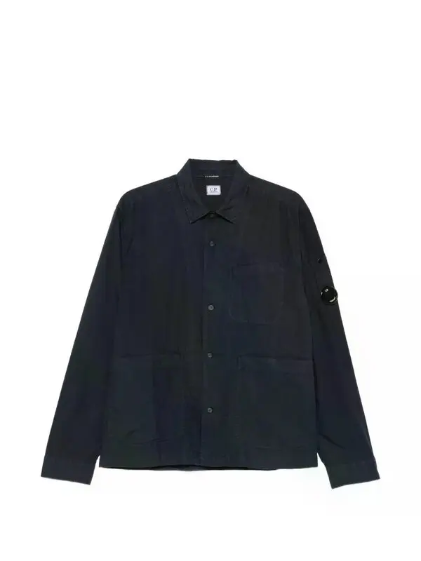 C.P. COMPANY Lens-detail Button-up Shirt - Blue