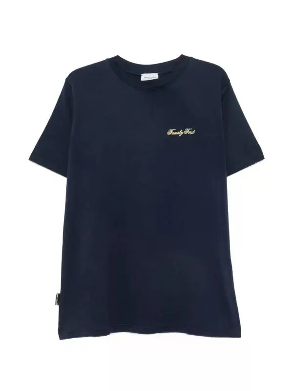 FAMILY FIRST Amalfi Graphic-print Logo-embroidered T-shirt - Blue
