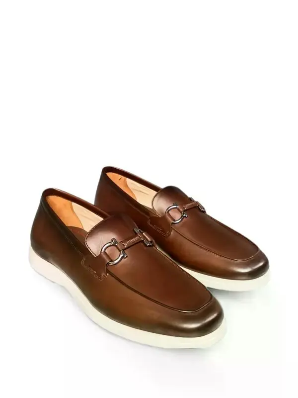 FERRAGAMO Gancini Plaque Loafers