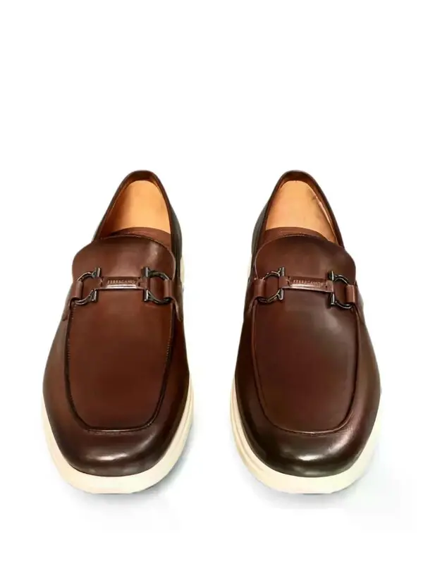 FERRAGAMO Gancini Plaque Loafers