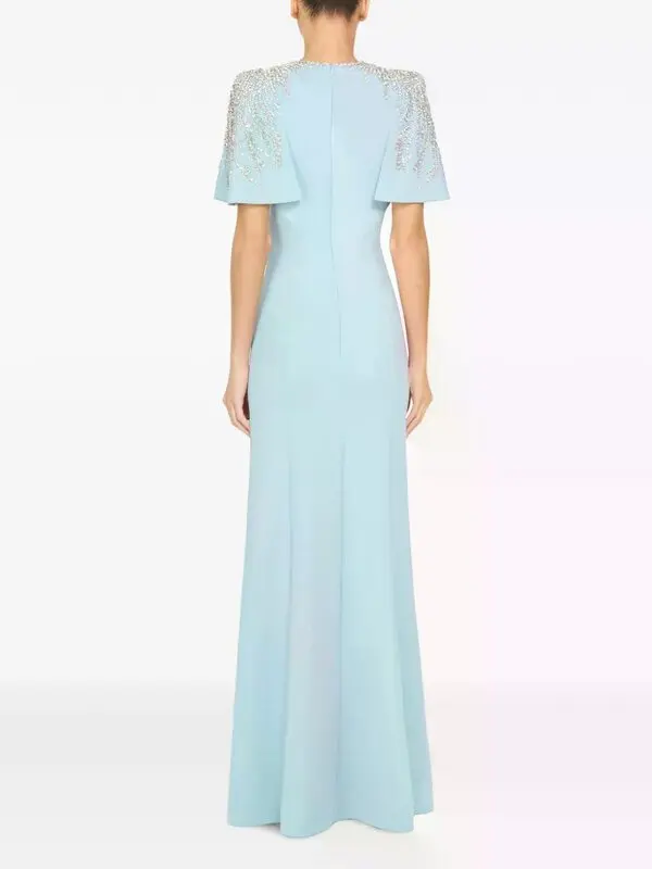 Jenny Packham Embellished Petal Dress - Blue