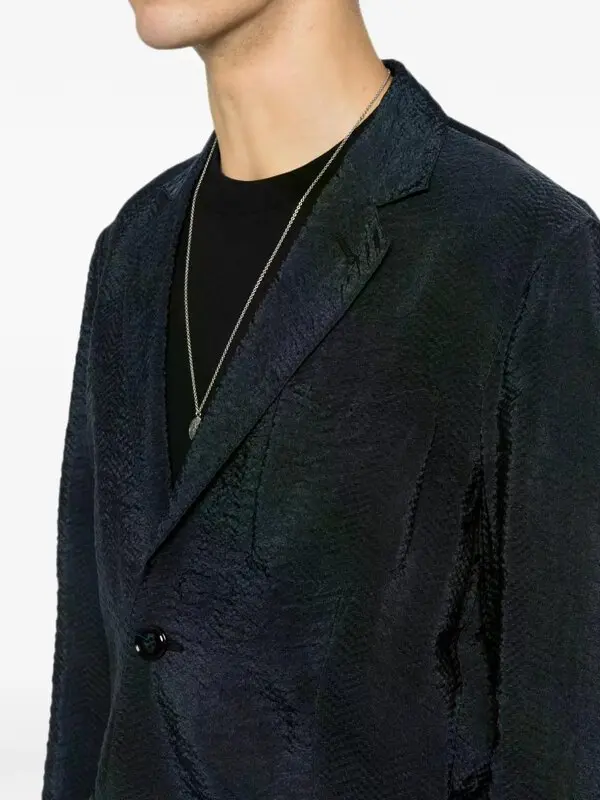 Giorgio Armani Textured Single-breasted Blazer