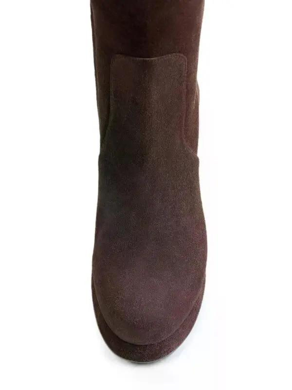 Valentino Garavani Fawcette Platform Boots In Crust Leather