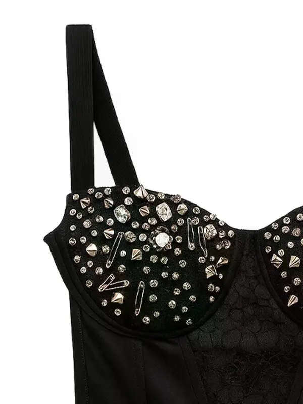 John Richmond Studded Bustier Top