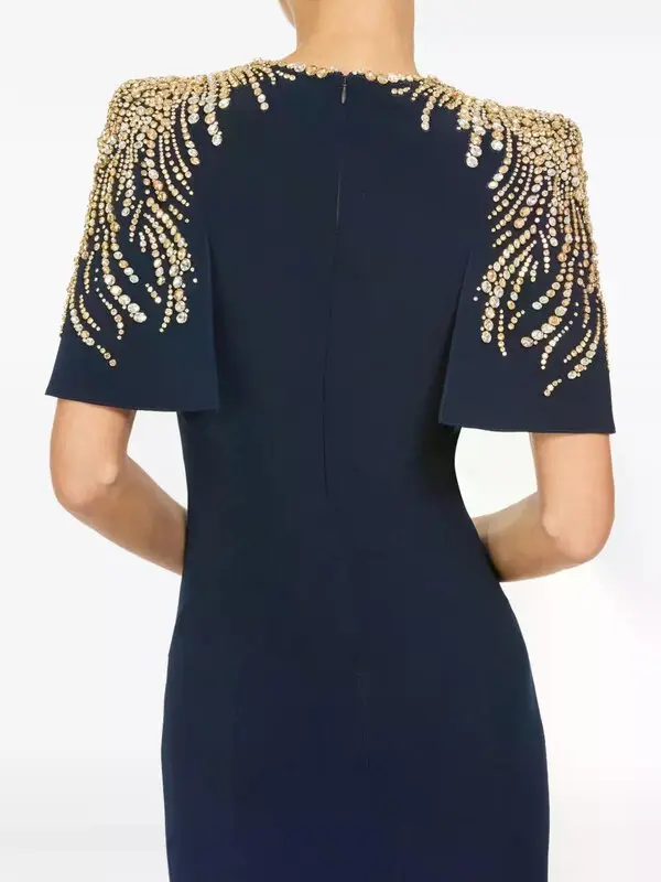 Jenny Packham Embellished Petal Dress - Blue
