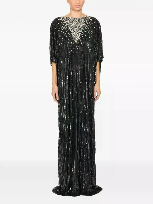 Jenny Packham Quana Embellished Dress - Black