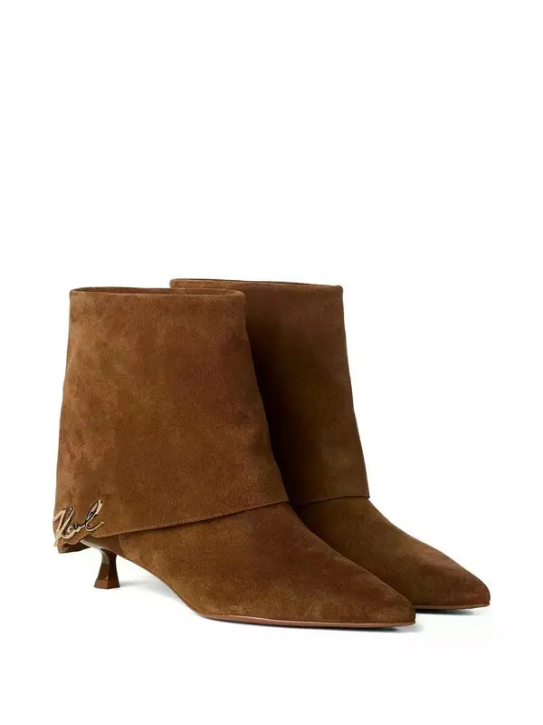 Karl Lagerfeld Pasha Fold-over Ankle Boots
