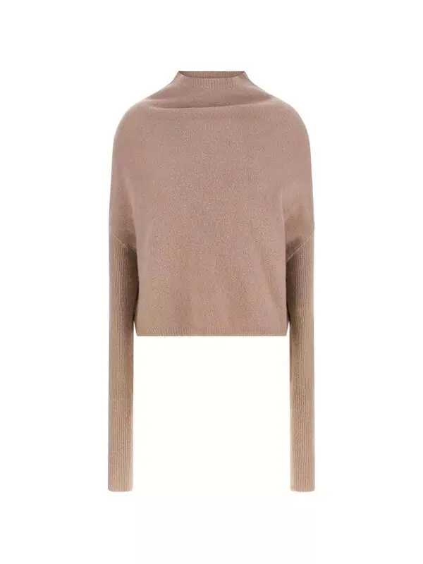 Rick Owens Tower Crater High-neck Sweater - Neutrals