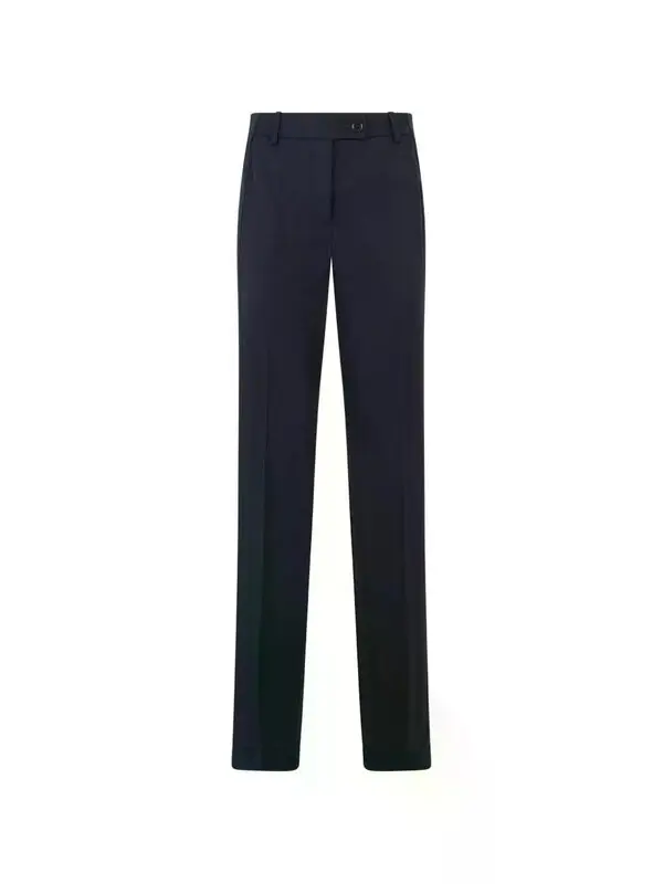 Moschino Virgin Wool Straight-leg Trousers - Blue