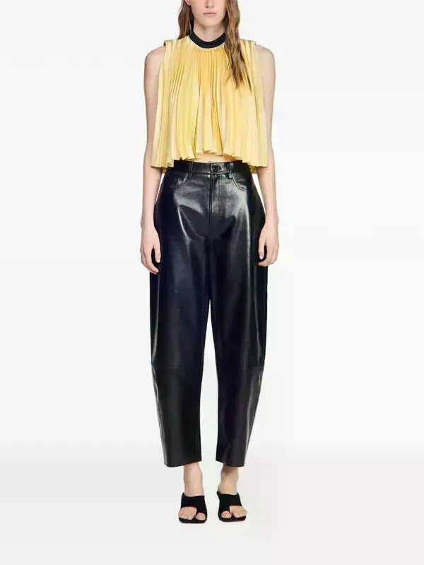 Sandro Pleated Blouse - Yellow