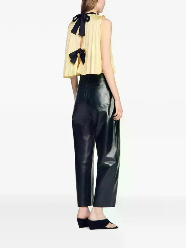 Sandro Pleated Blouse - Yellow