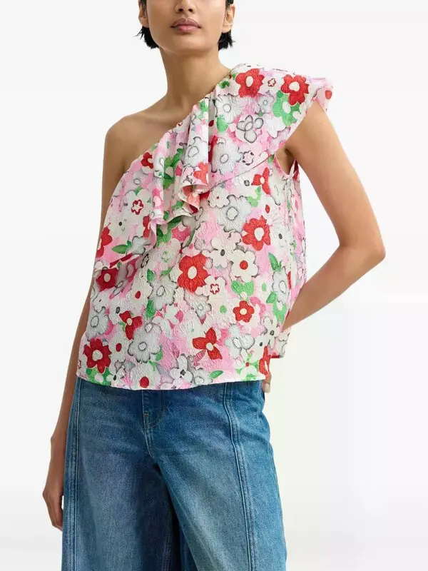 Essentiel Antwerp One-shoulder Ruffle Detail Top