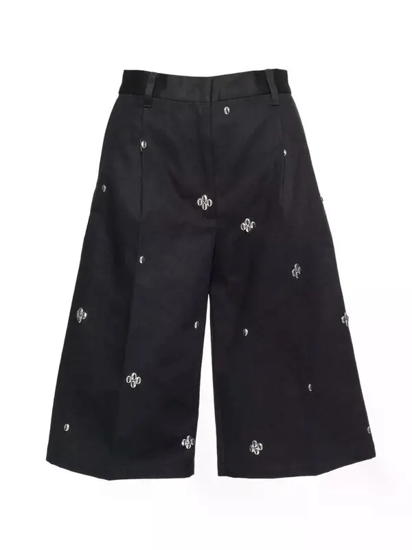 MULLER OF YOSHIOKUBO Embellished Pleated Shorts - Black
