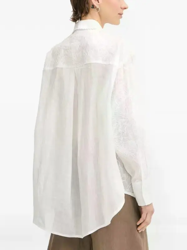 Ermanno Scervino Oversized Lace-panelled Shirt