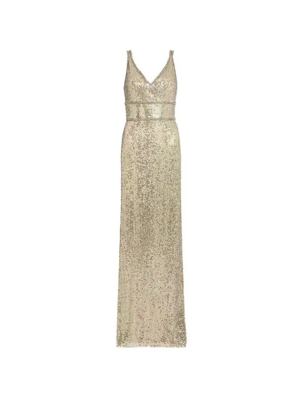 Jenny Packham Odina Sequin Gown - Gold