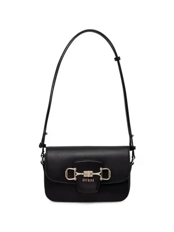 Guess Horsebit Detail Crossbody Bag - Black