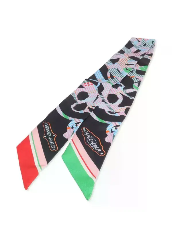 Hermès Twilly Cavalcador Scarf - Black