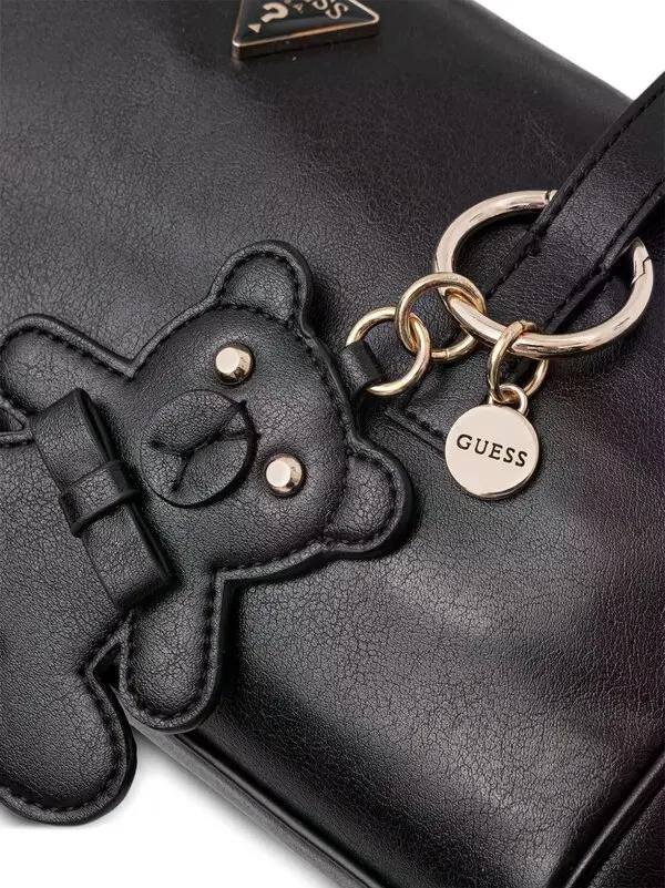 Guess Kassie Logo-plaque Shoulder Bag - Black