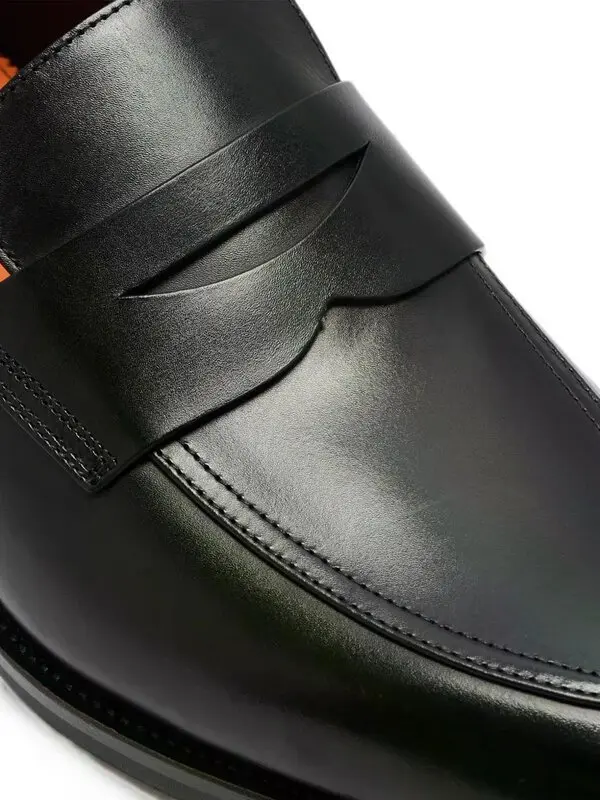 Santoni Leather Loafers