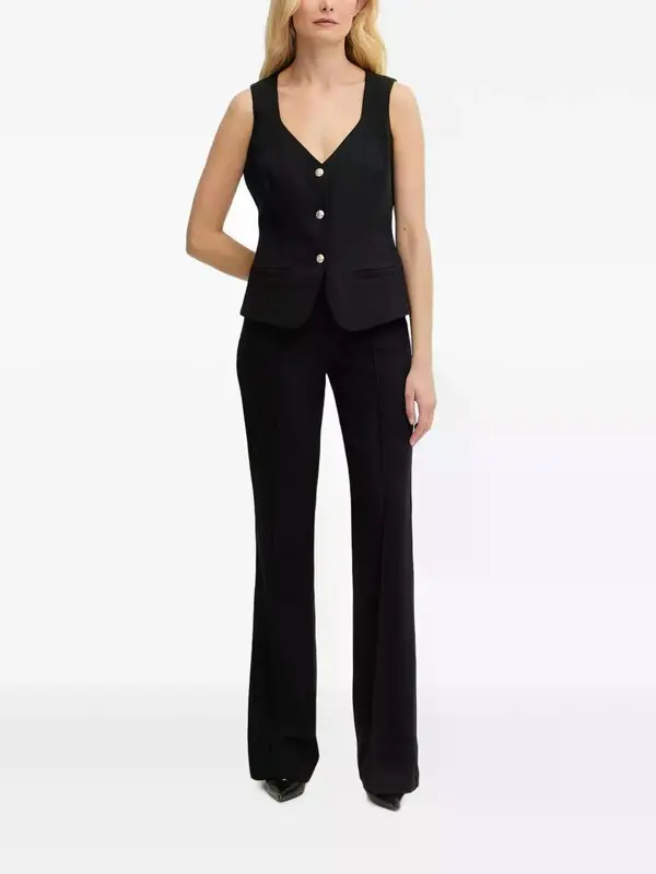 Guess V-neck Button-fastening Waistcoat - Black