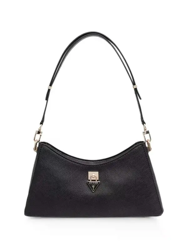 Guess Patsie Logo-plaque Shoulder Bag - Black
