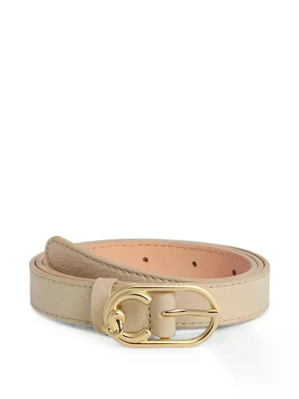 COCCINELLE Logo Buckle Belt - Neutrals